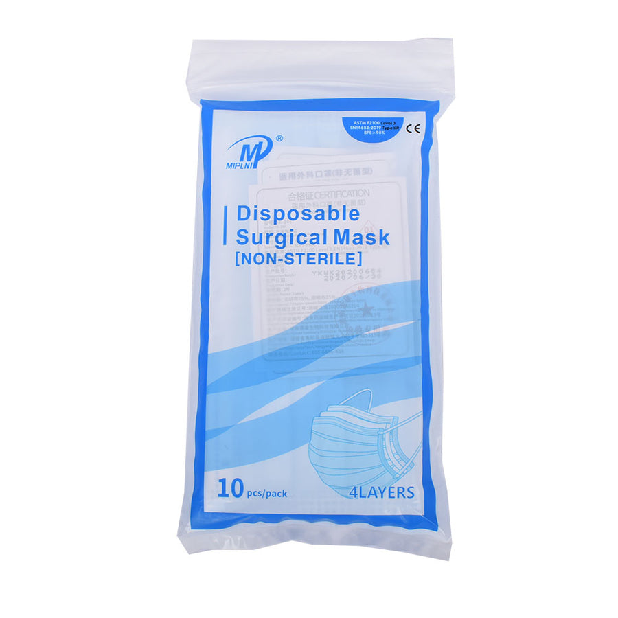 MIPLNI 50 PCS 4 Ply Disposable Medical Surgical Mask 4 layer BFE≥ 98%