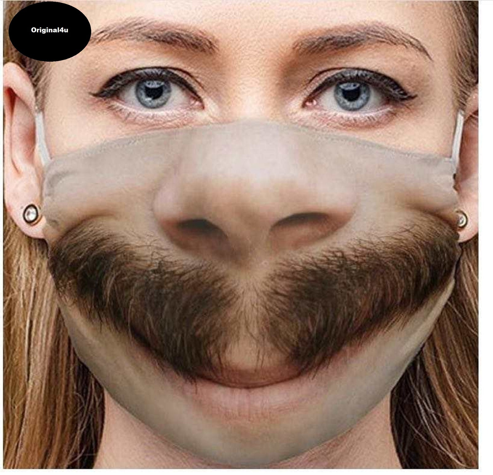 3D Print Funny Half Face Mask Funny Mask Party Face Mask Breathable Fa