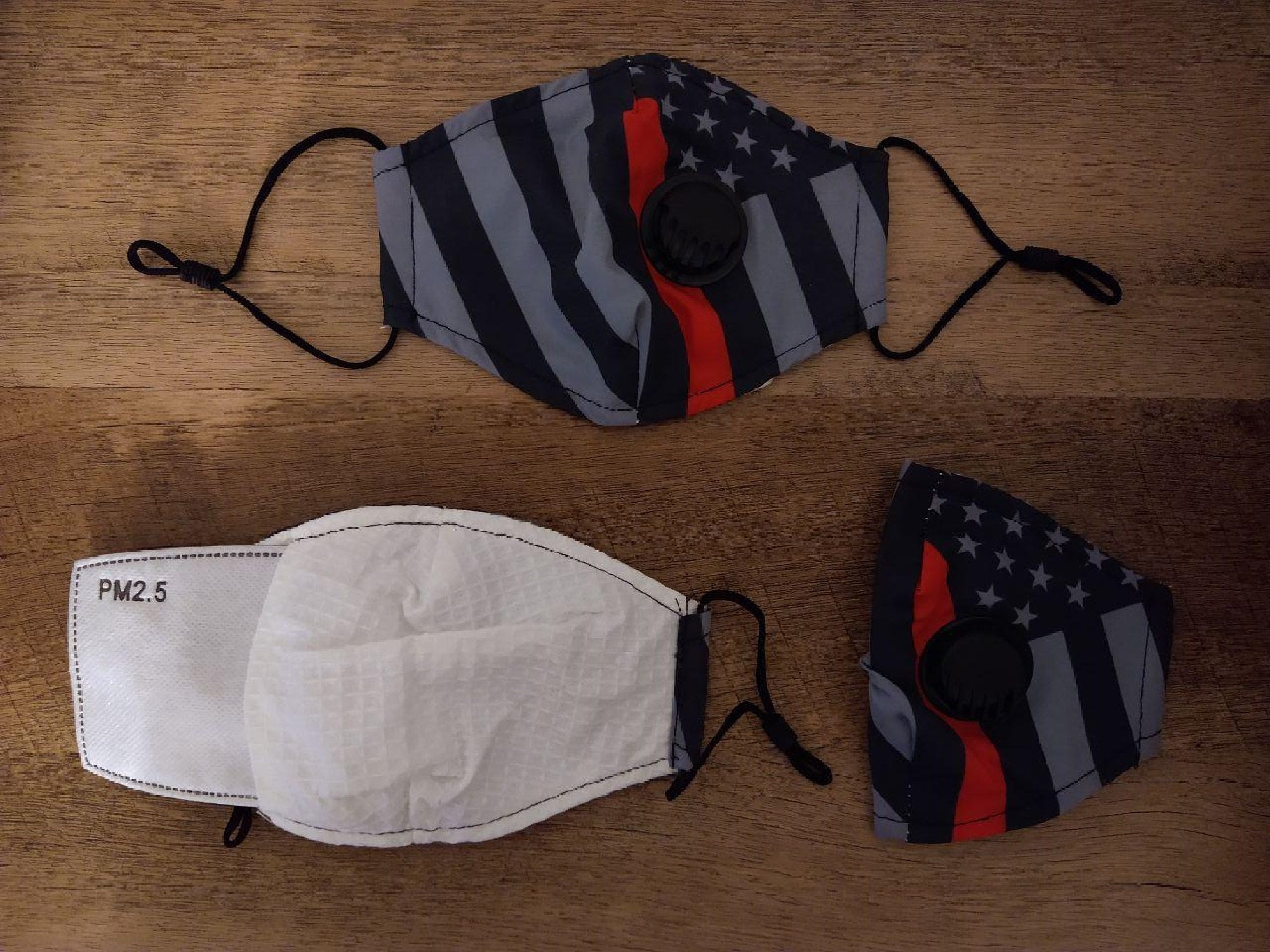 American Face Mask - USA Flag with Protective 5 Layer PM 2.5 Activated